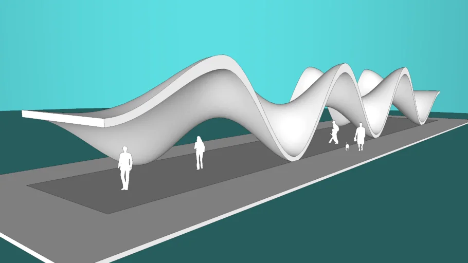 Pavilion Wavy Surface | 3D Warehouse