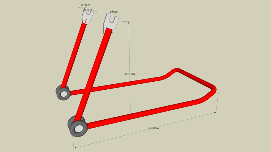 Ducati Monster 900 1998 REAR PADDOCK STAND | 3D Warehouse