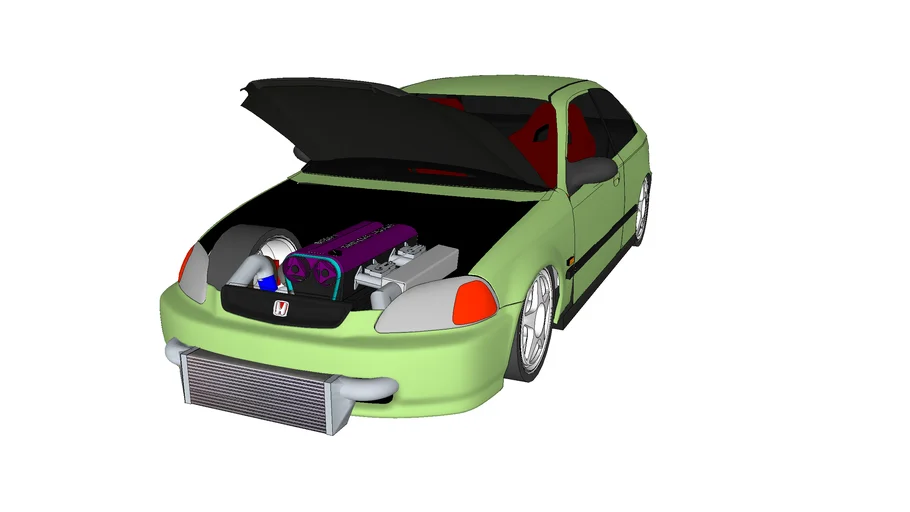 Honda Civic EK9 + Turbo | 3D Warehouse