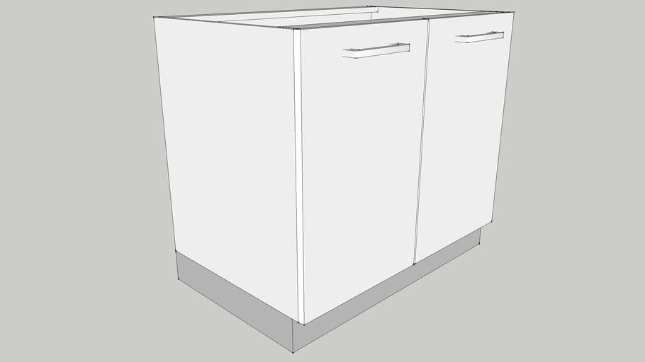 900 Base Module with Two Shutters & One Adjustable Shelf 900X560X700 ...