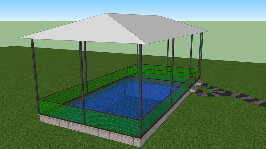 Swimming pool with top roof | 3D Warehouse