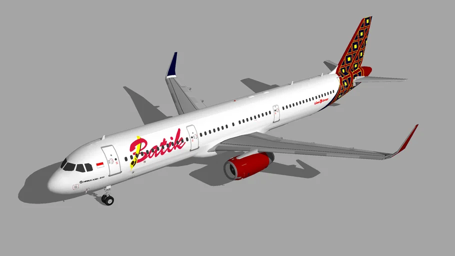 Batik Air Airbus A321-200 1 | 3D Warehouse