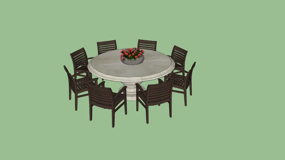 outdoor table and chairs 1 | 3D Warehouse