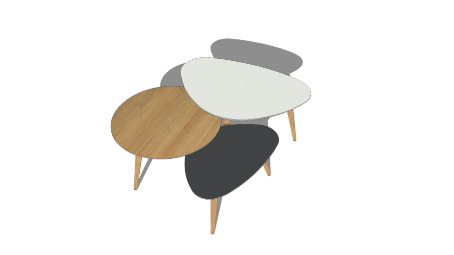 Table basses - Table gigognes sur-mesure 3 modèles / Coffee Tables | 3D ...