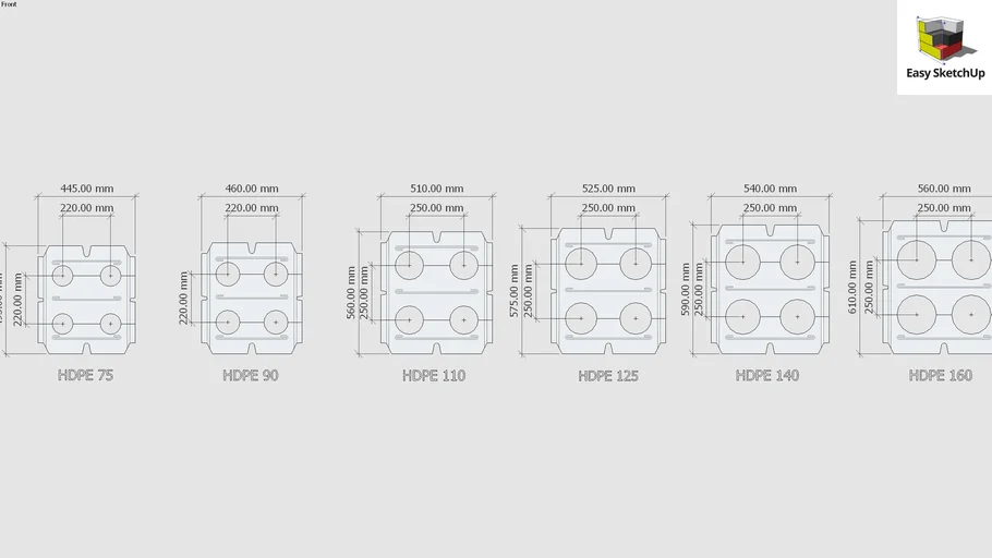 Typical of Spacer Block for Duct Bank | 3D Warehouse