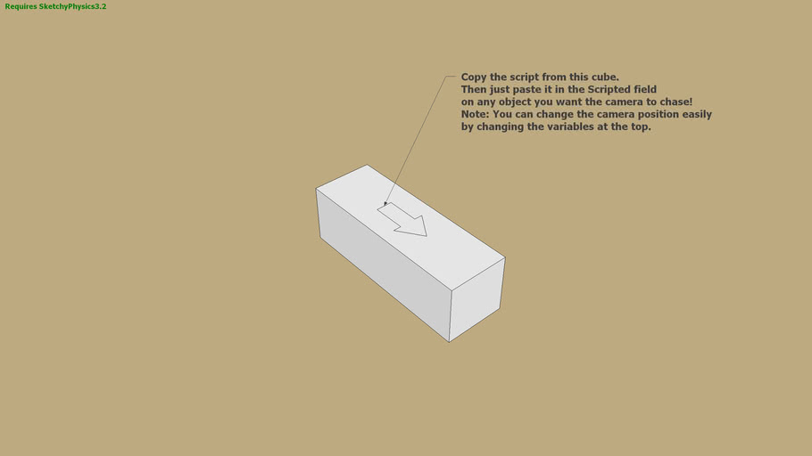 Simple chase cam script for SketchyPhysics 3.2! | 3D Warehouse