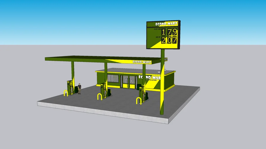 Econo-Mart Gas Station | 3D Warehouse