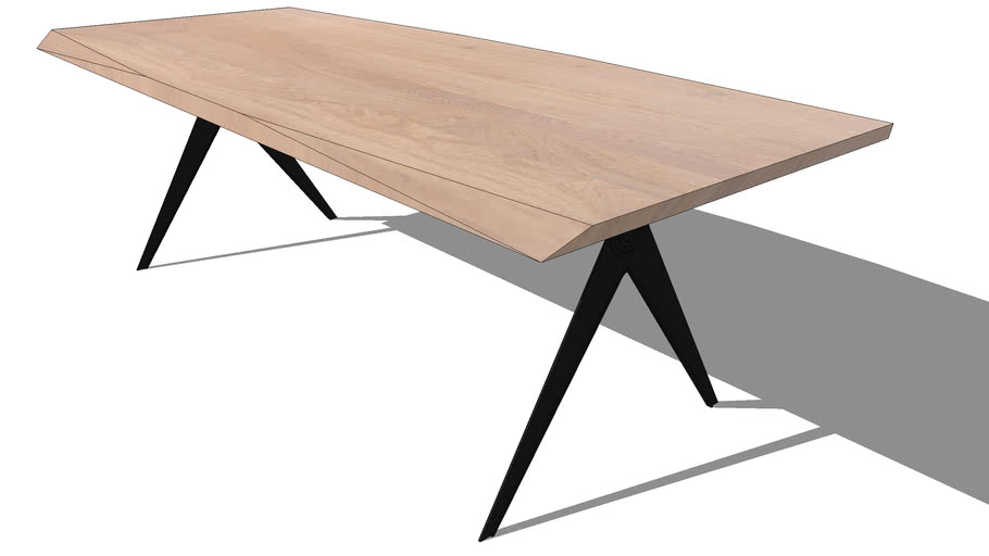 MIRAGE SOLID WOOD TABLE, REF 1590, Michel FERRAND | 3D Warehouse