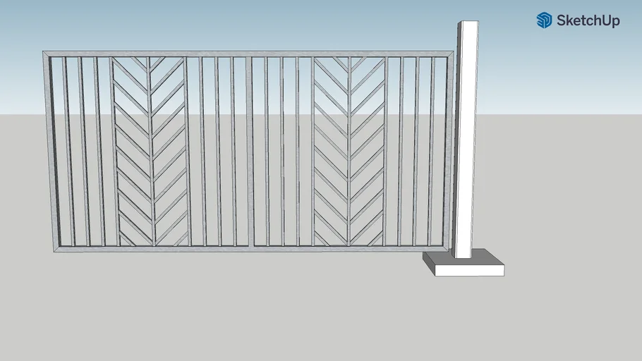 Fishbone Pattern Gate | 3D Warehouse