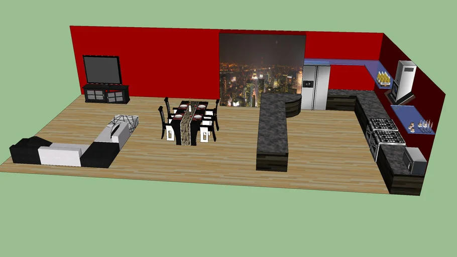 Modern Kitchen Dining room | 3D Warehouse