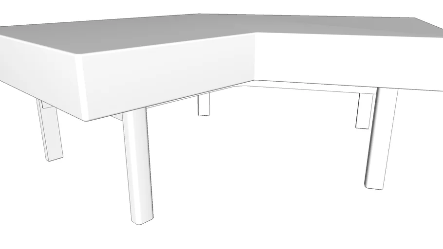 Homework - Angled Bench by Les Basic | 3D Warehouse