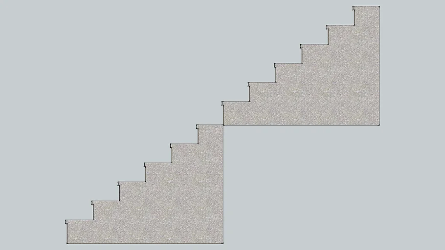 stairs 8 feet of drop | 3D Warehouse