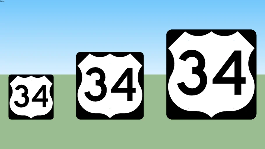 U.S. 34 Sign | 3D Warehouse