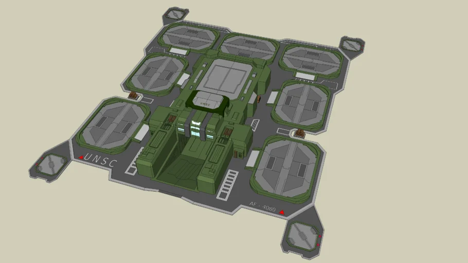 Base Halo wars UNSC completa | 3D Warehouse