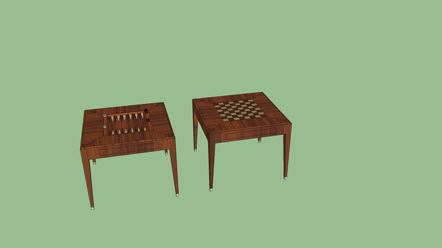 Rosewood Rotating Game Table by Scully & Scully | 3D Warehouse