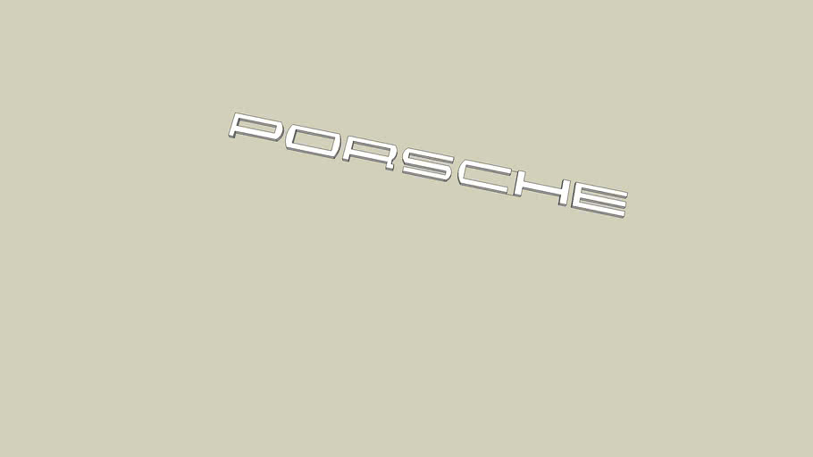 Porsche Lettering | 3D Warehouse