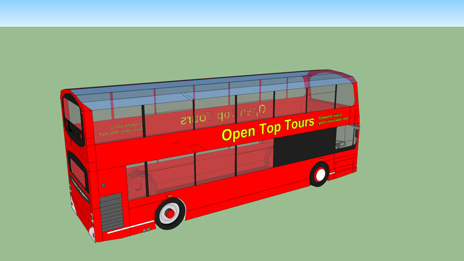 Open top bus with glass roof | 3D Warehouse