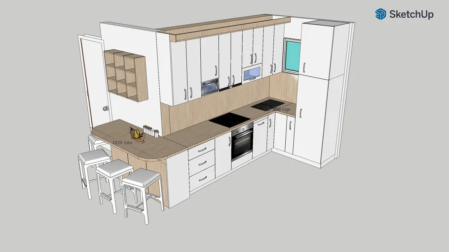 Kuhinja sa šankom | 3D Warehouse