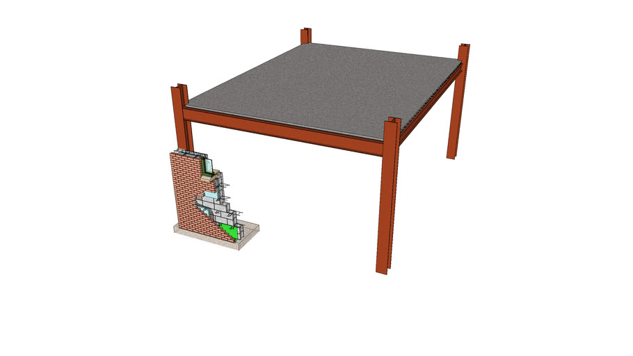 Steel Frame and Exterior masonry wall | 3D Warehouse