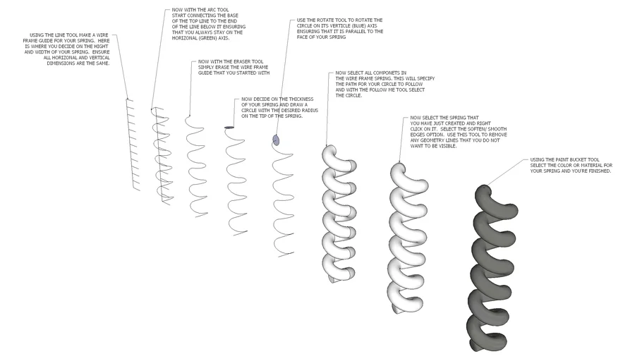 How To Make A Spring Tutorial | 3D Warehouse