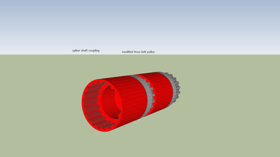 spline shaft coupling | 3D Warehouse