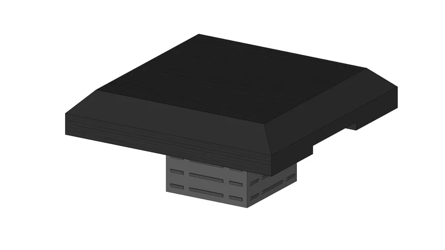 Fence Post Cap Charcoal | 3D Warehouse