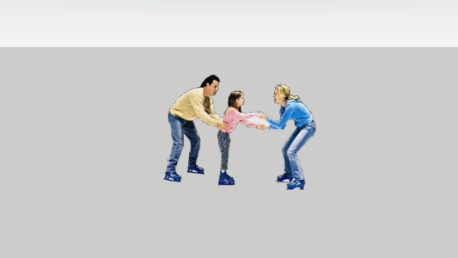 lovely family ice skating | 3D Warehouse
