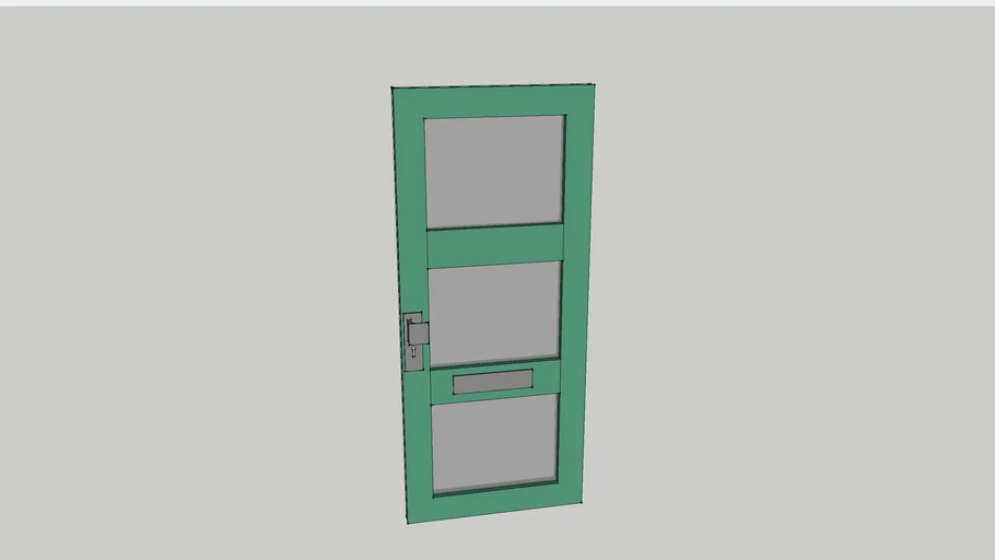 Simple green front door | 3D Warehouse