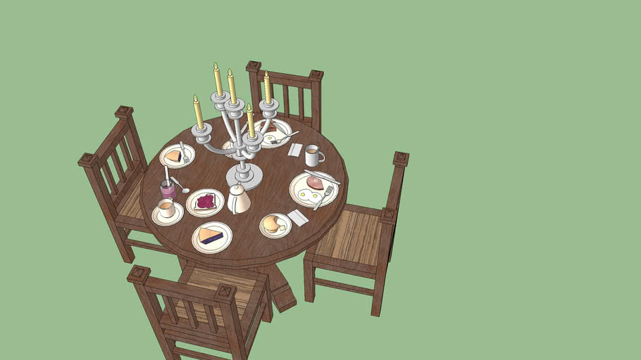 Table_Cafe_Lunch | 3D Warehouse