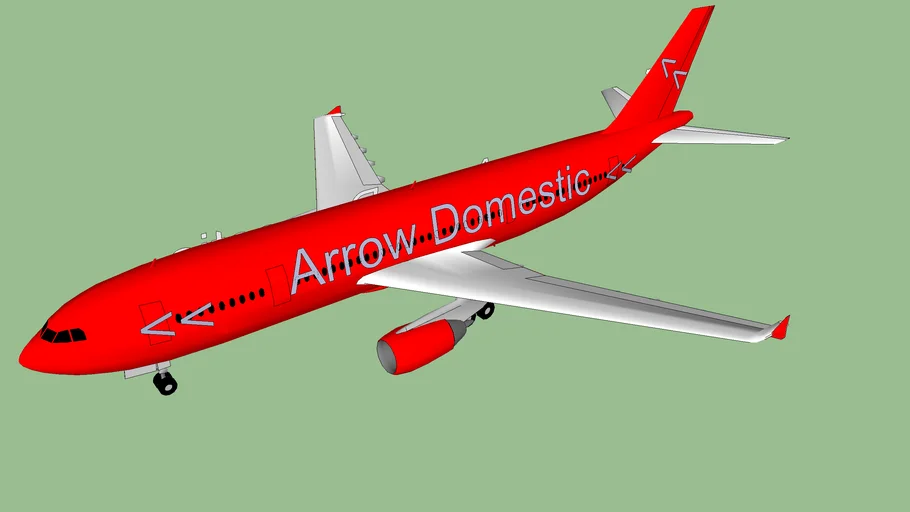Arrow Airlines Domestic Airbus A300-620 (Red Arrows 2014) | 3D Warehouse