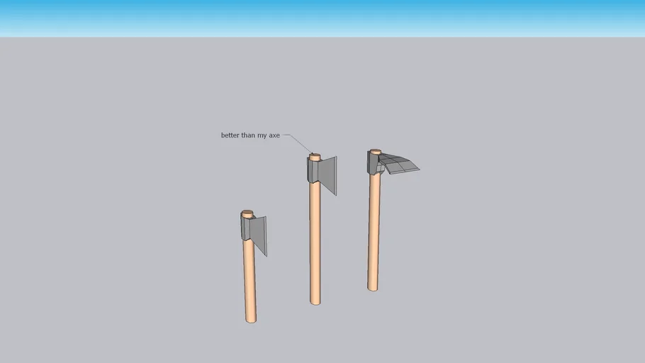 axe low poly 3X | 3D Warehouse