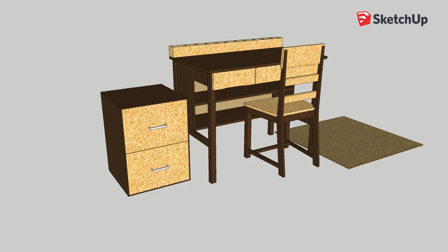 Margyt Entry Table Desk | 3D Warehouse