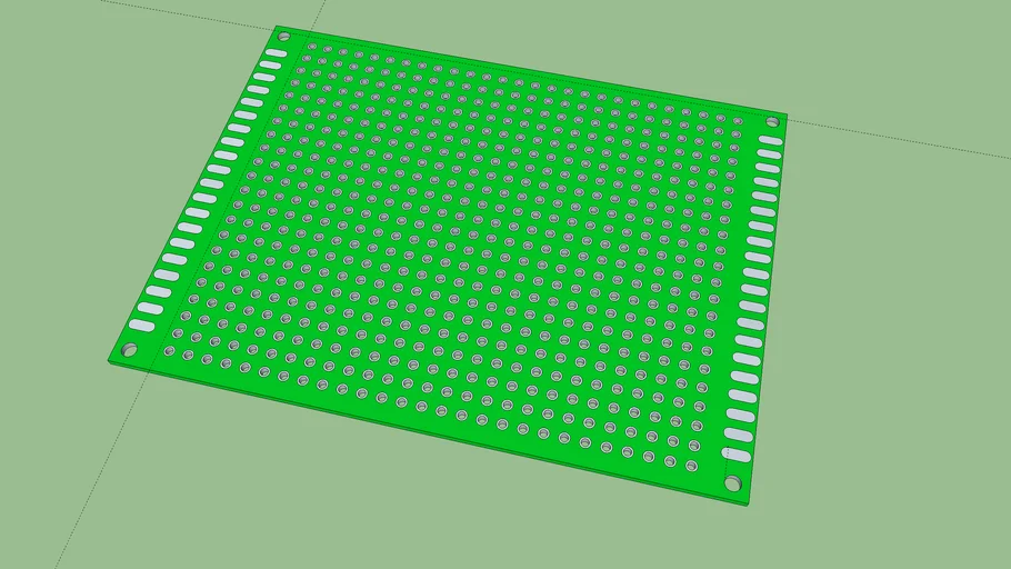 60mm x 80mm PCB (Prototyping) | 3D Warehouse