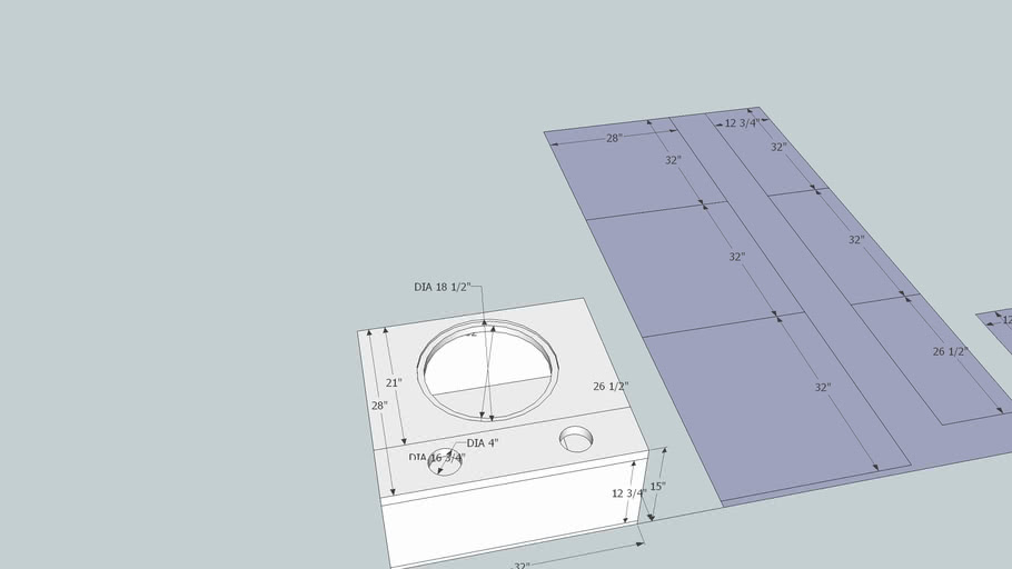 6 cubic ft box for Fi Q 18, with cut sheet | 3D Warehouse