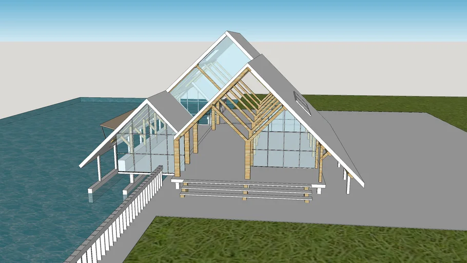 a landscape structure near the stream | 3D Warehouse