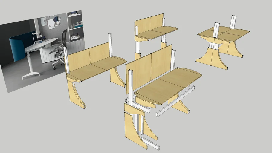 Adjustable Height Desk | 3D Warehouse