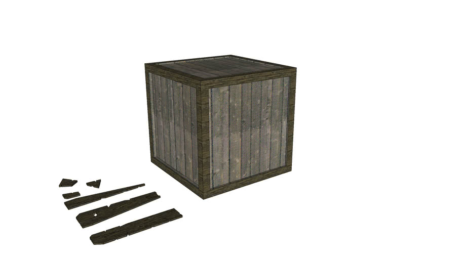 broken wood & wooden box | 3D Warehouse