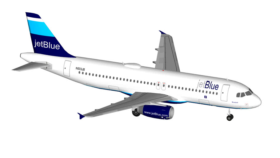 JetBlue Airways Airbus A320-232 (Stripes) | 3D Warehouse