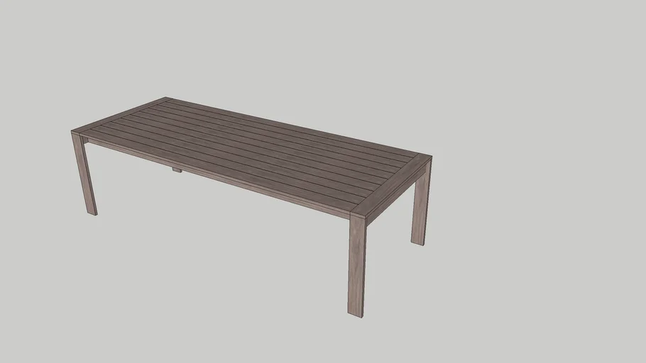 RH- MARBELLA TEAK RECTANGULAR DINING TABLE | 3D Warehouse