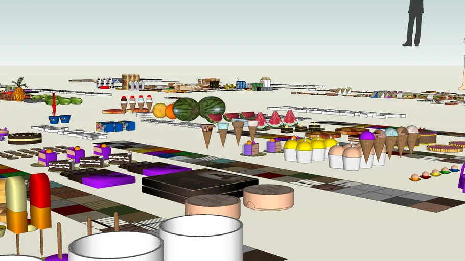 Restaurants, meals ingredients foods props | 3D Warehouse