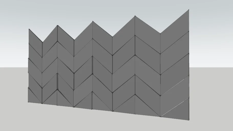 chevron 3d wallpanel vray ready | 3D Warehouse