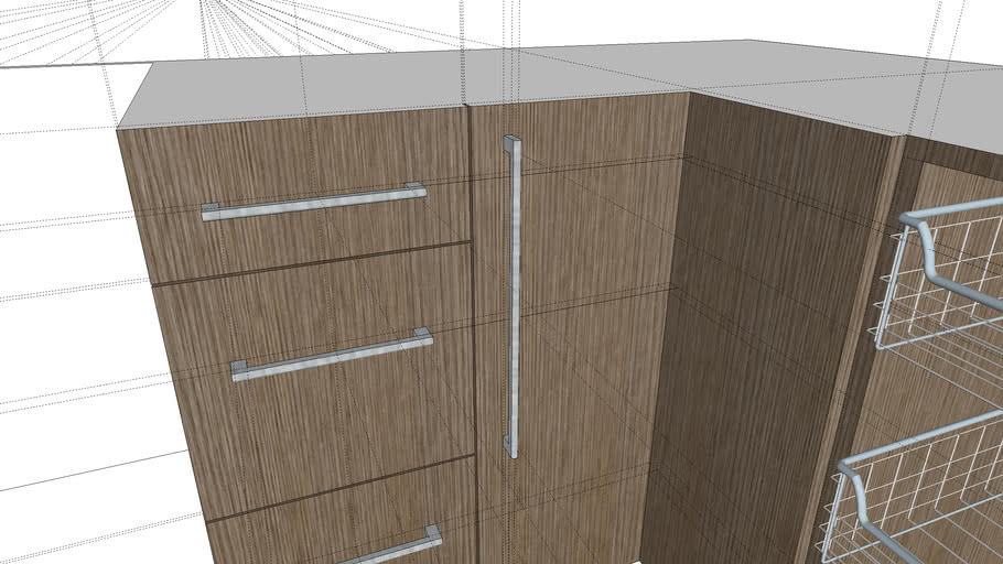 Kitchen lower cabinets handles 16c | 3D Warehouse