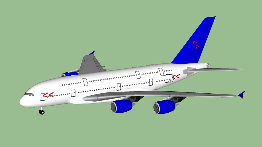 Arrow Airlines Airbus A380-861 (2013) (1996-2014 livery) | 3D Warehouse