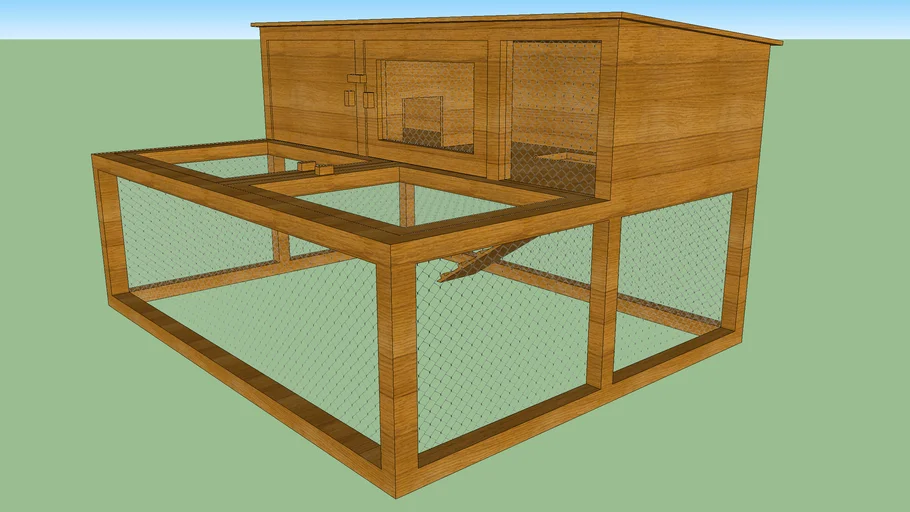 rabbit hutch with run | 3D Warehouse