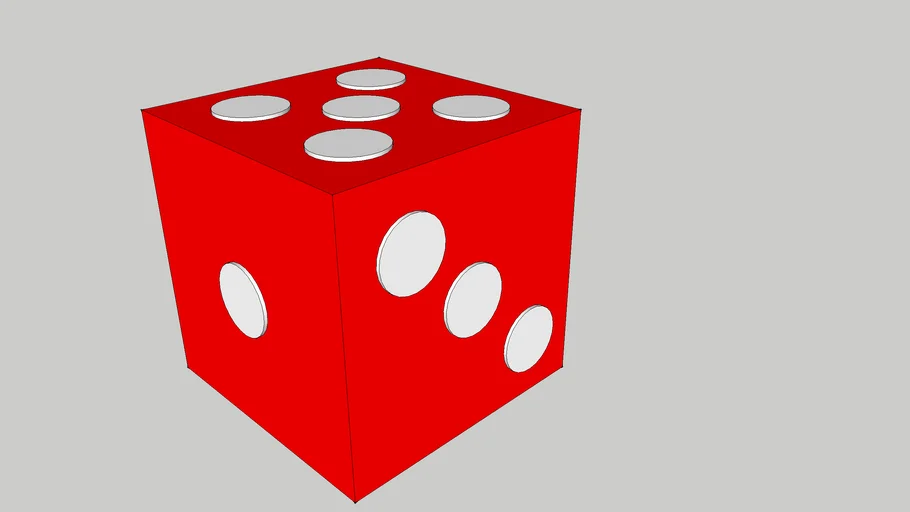 Red D6 Die | 3D Warehouse
