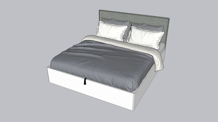 Depot King_Bed_Bright White - Headboard | 3D Warehouse