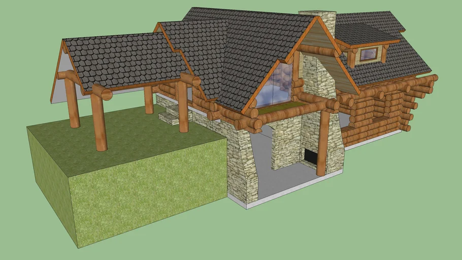 Log Home 3D Model | 3D Warehouse