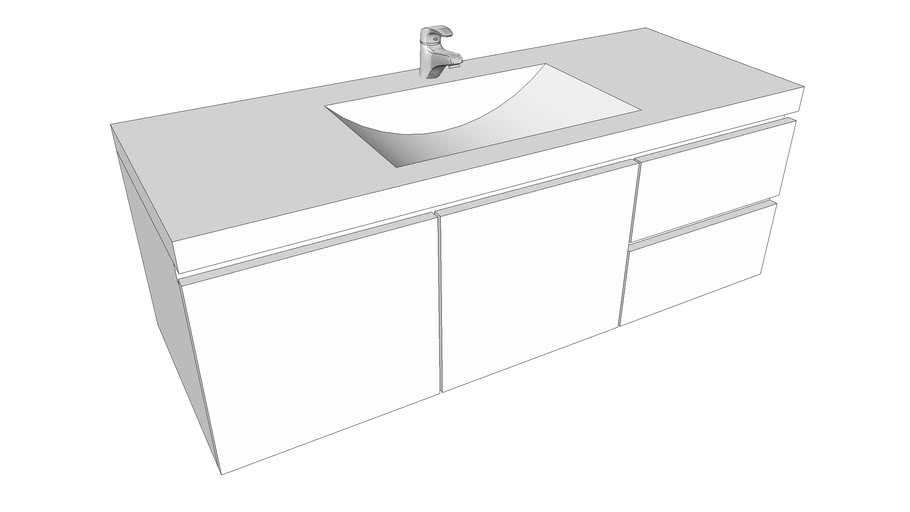 CIBO Vanity Unit 1200mm | 3D Warehouse