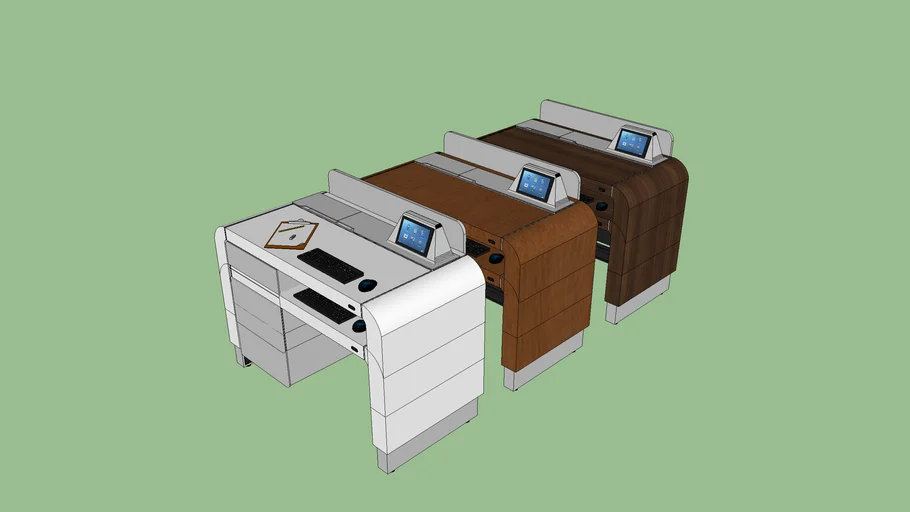 MAP L7 Series Lectern (Walnut/Cherry/White) | 3D Warehouse