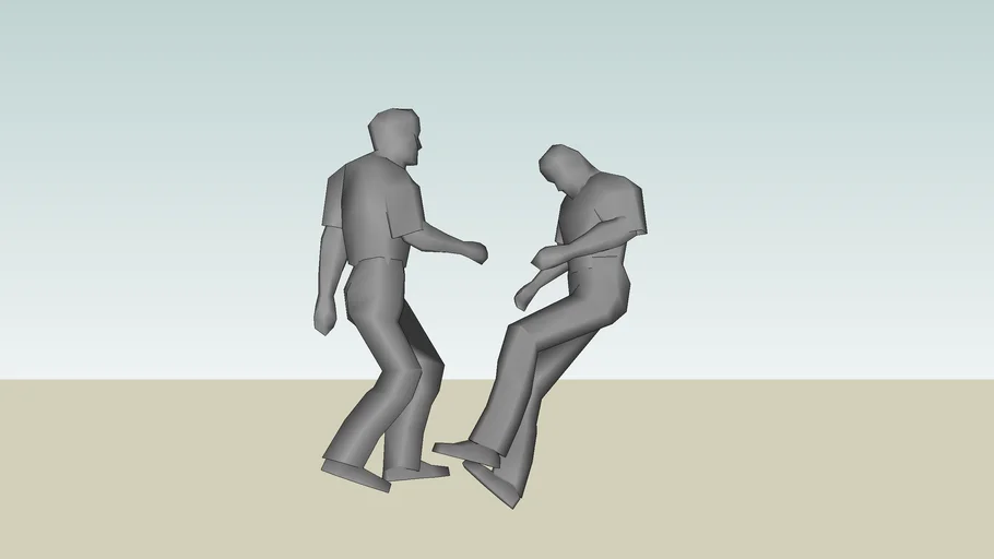 Some 3D Dudes Getting in a Fight | 3D Warehouse